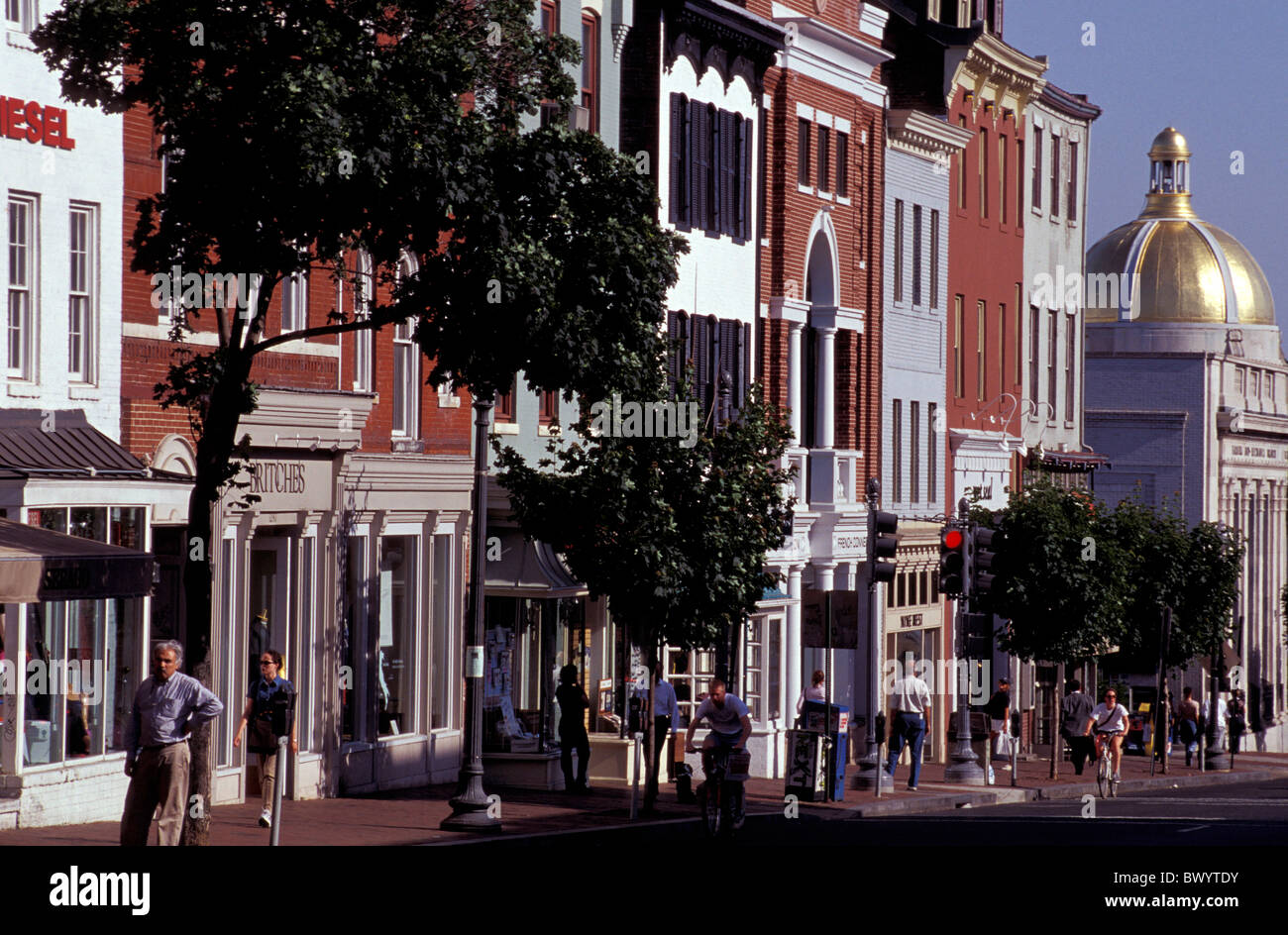 city District of Columbia Georgetown homes houses street town USA ...