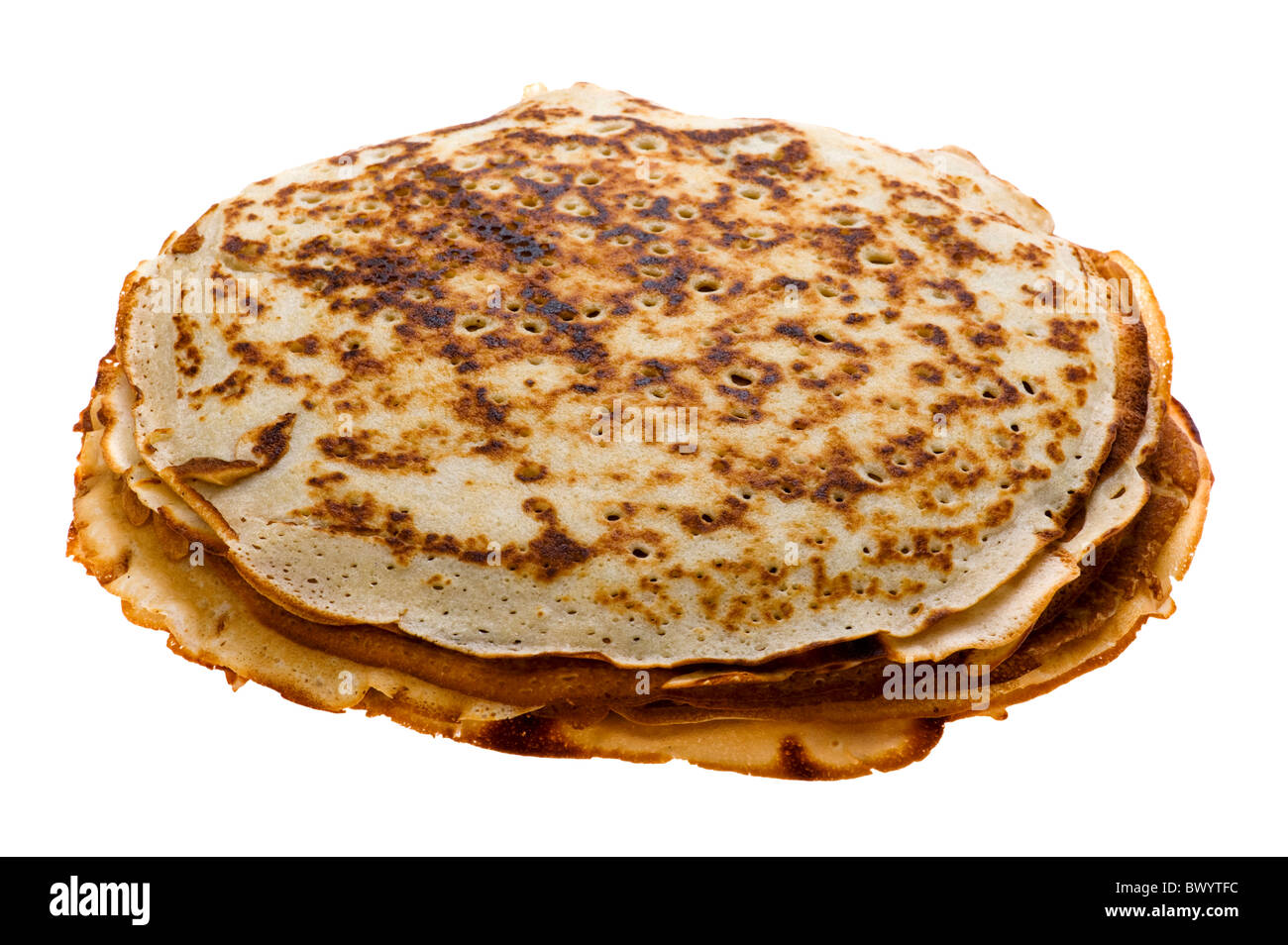 object on white - food pancake close up Stock Photo - Alamy