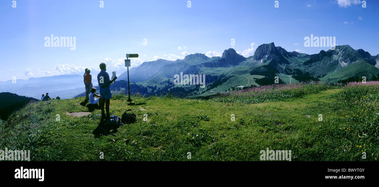 alpine Alps view mountains Gantrisch group canton Bern scenery no model ...