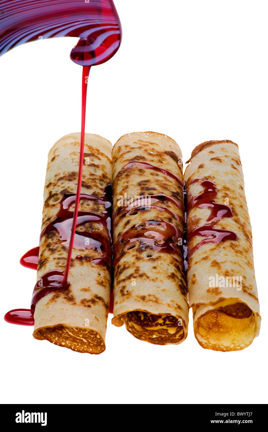 object on white - food pancake close up Stock Photo - Alamy