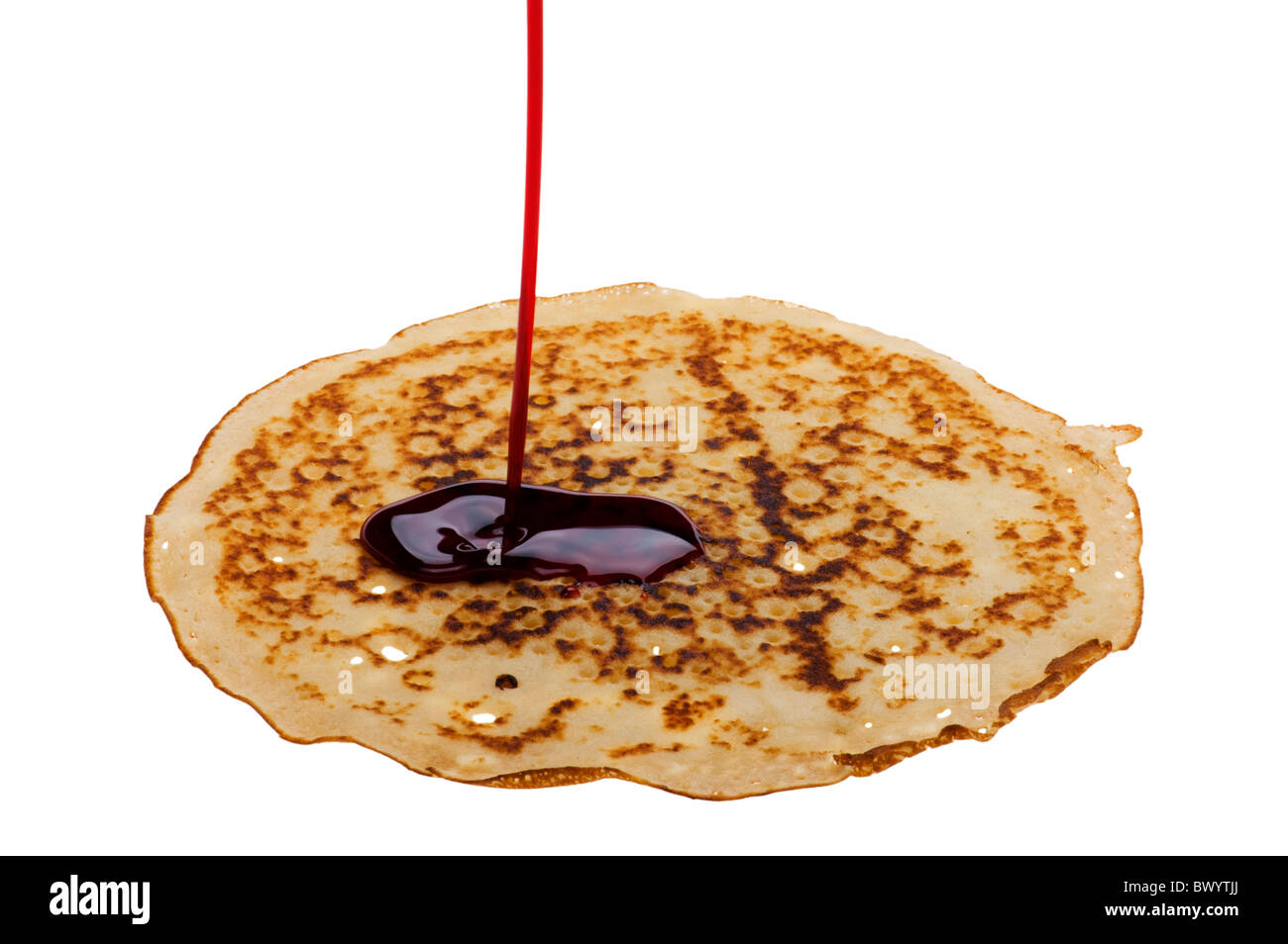 object on white - food pancake close up Stock Photo - Alamy