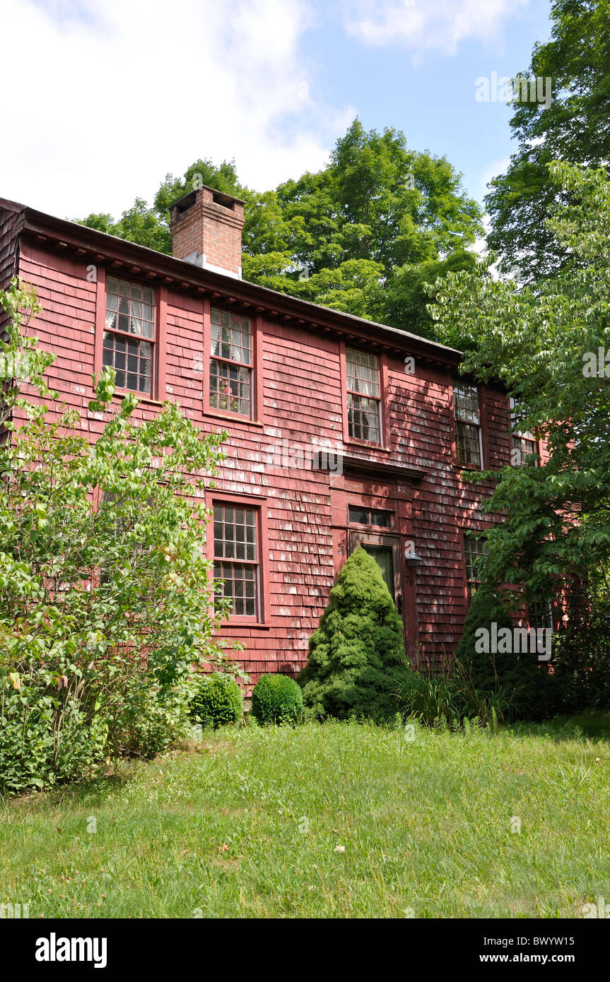 Old red house, Connecticut, New England, USA Stock Photo - Alamy
