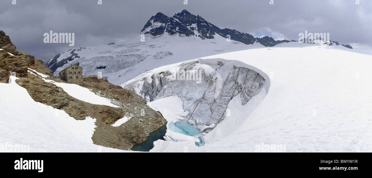 Bernese Oberland glacier canton Bern scenery Mutthornhutte panorama ...