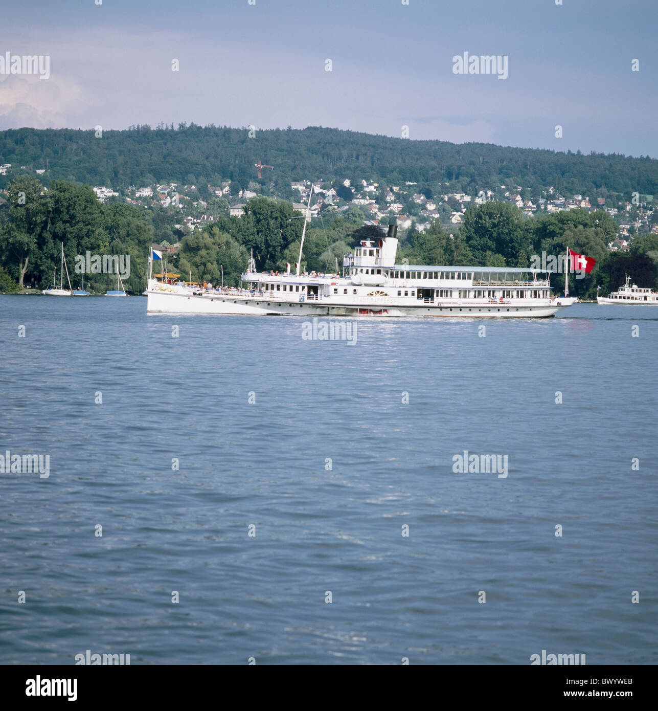 steamboat Glarus Alps Alps ship Switzerland Europe lake sea Zurich lake ...