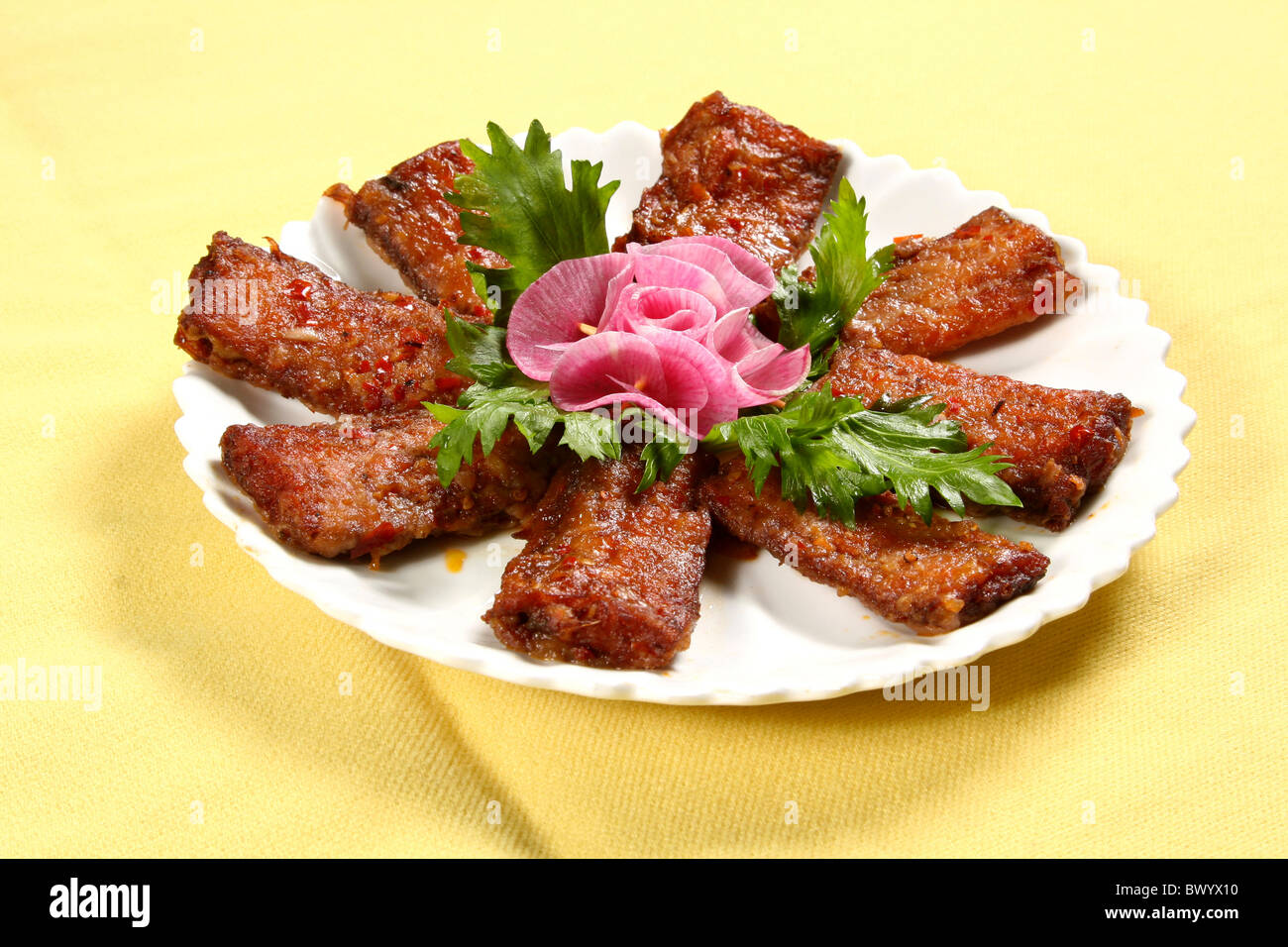Deep fried ribbonfish, Beijing, China Stock Photo - Alamy
