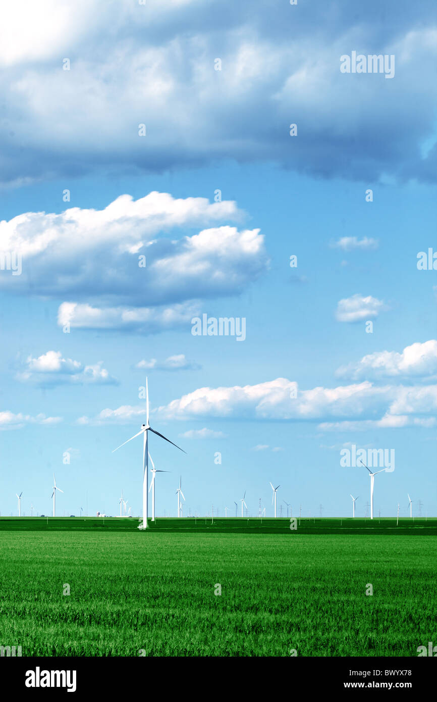 Landscape full of wind turbines Stock Photo - Alamy