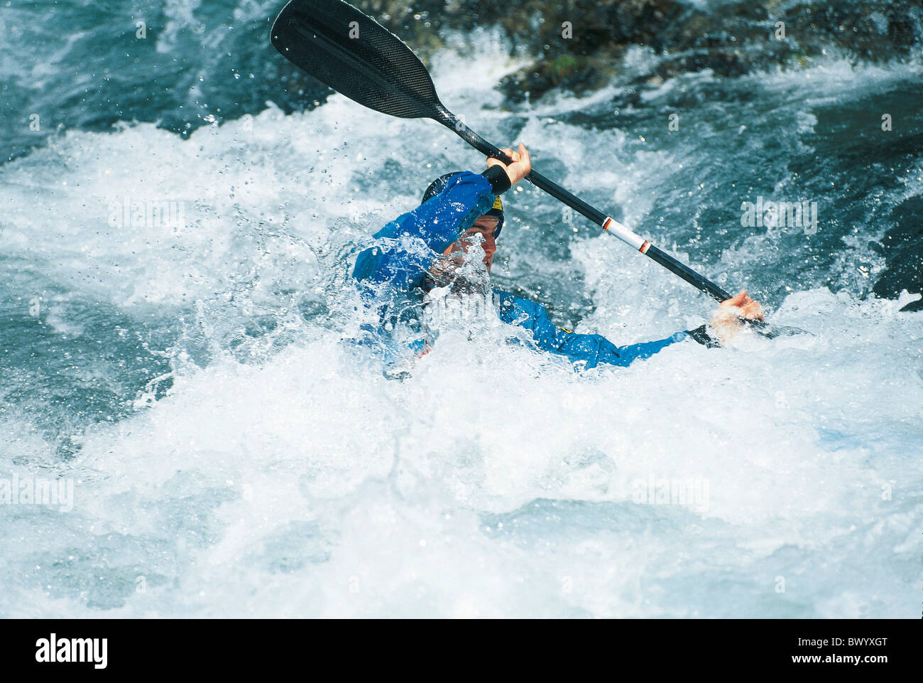 action aquatic sports water sports kayak man paddle river splash sports ...