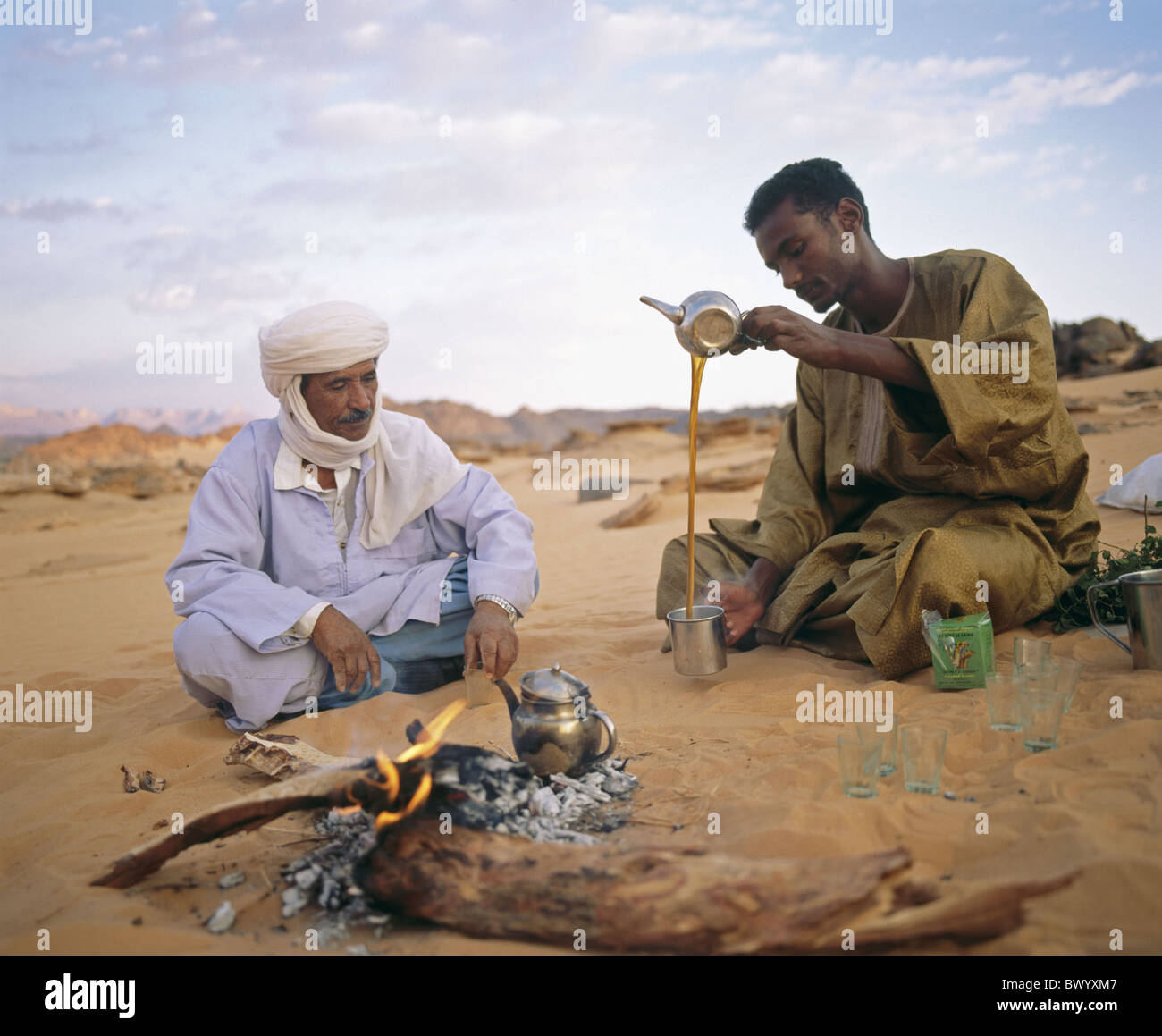 Algeria Africa North Africa fire fireplace campfire no model release ...