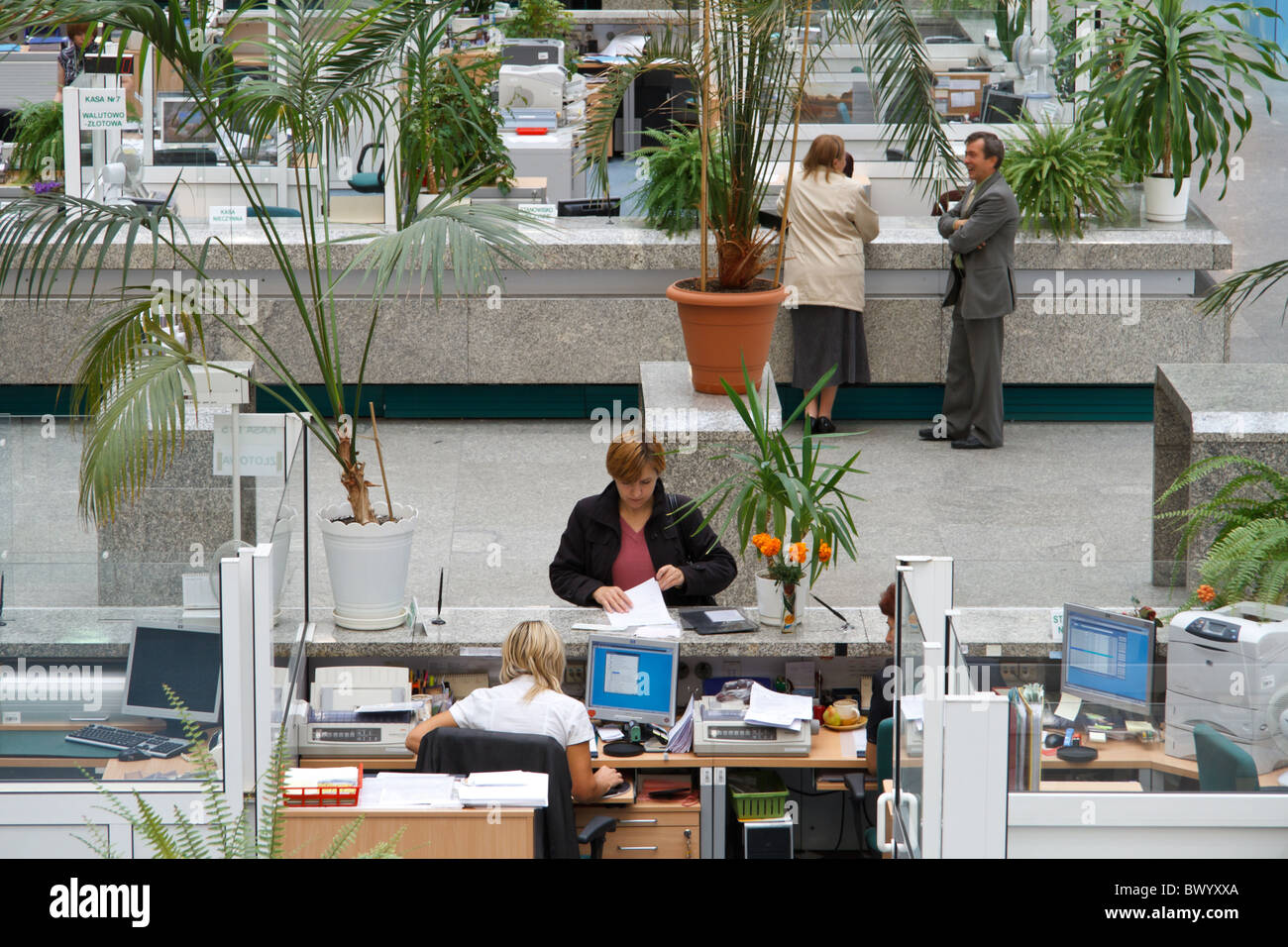 Cashiers counter bank hi-res stock photography and images - Alamy