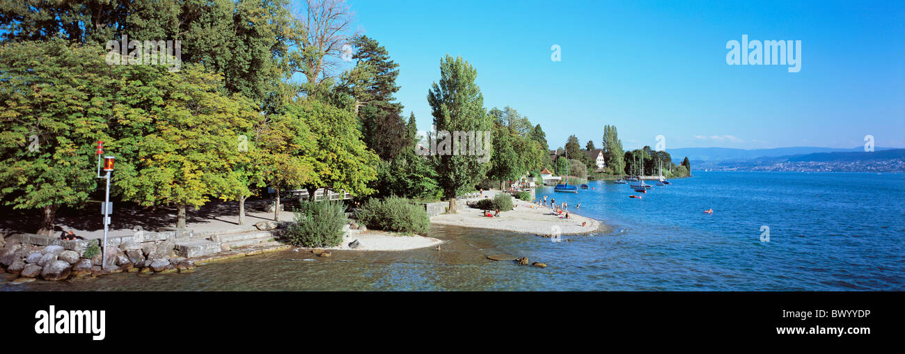 Switzerland Europe canton Zurich Zurich lake sea Kusnacht Erlenbach ...