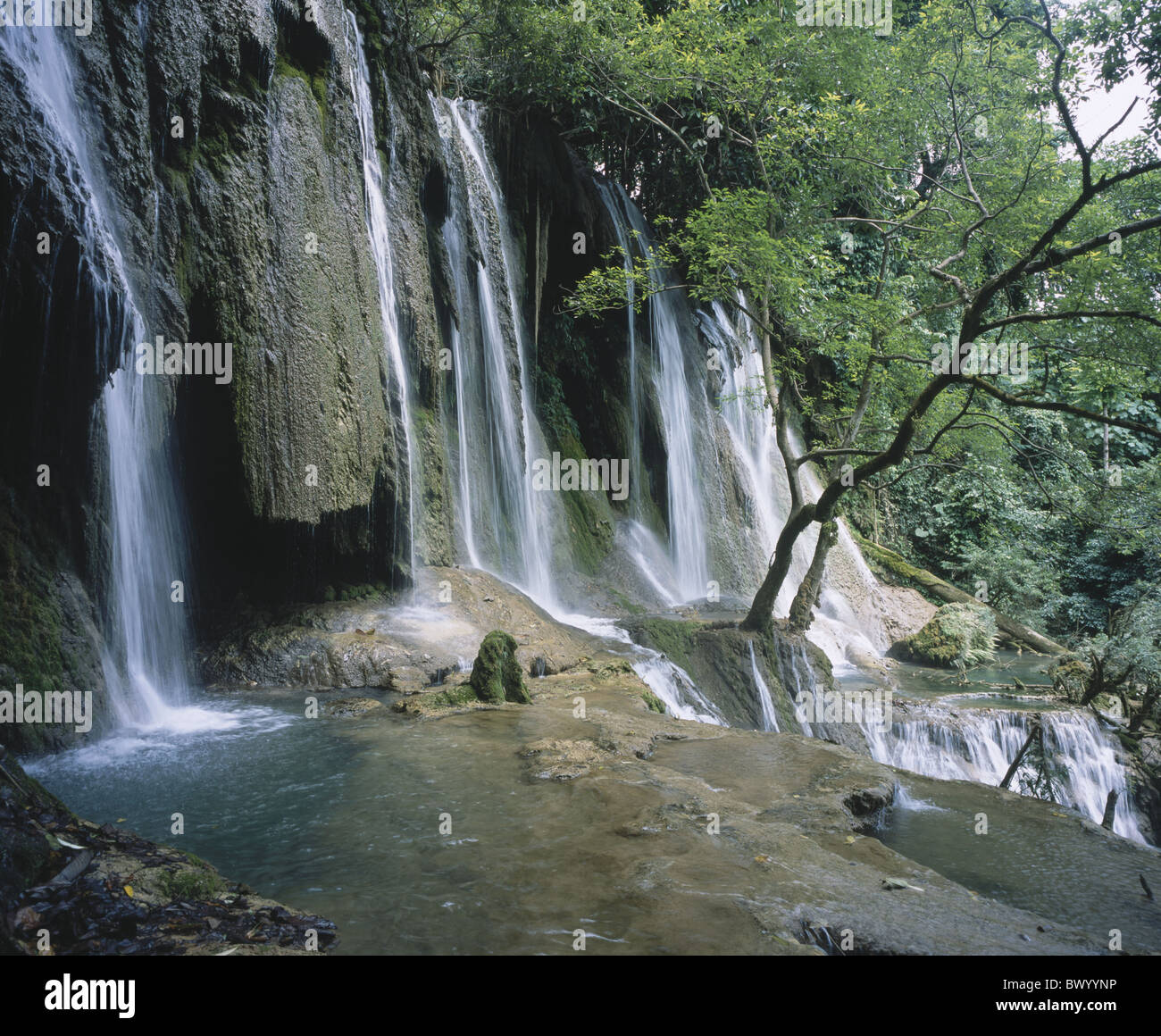 cascades Laos Asia Luang Prabang region area waterfall Stock Photo - Alamy