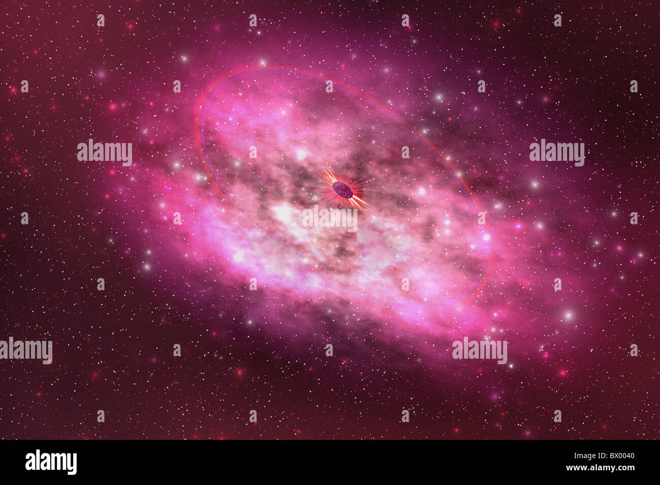 Giant Solar System Star Pink