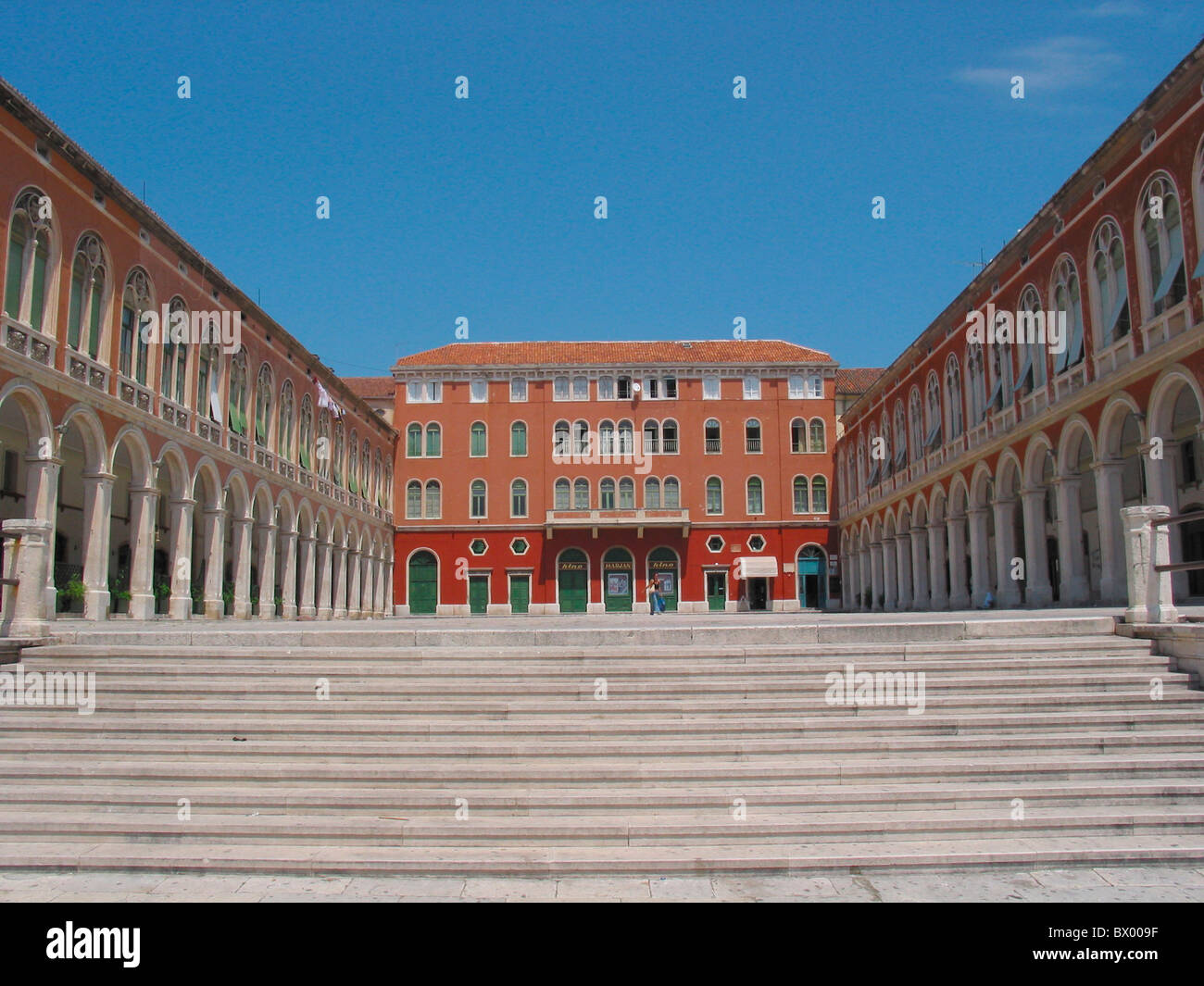 arcades building construction Croatia Europe facade place Split stair ...