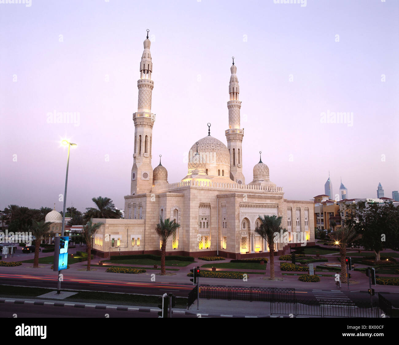 Dubai UAE Arab Emirates Middle East Islam Jumeriah mosque culture night ...