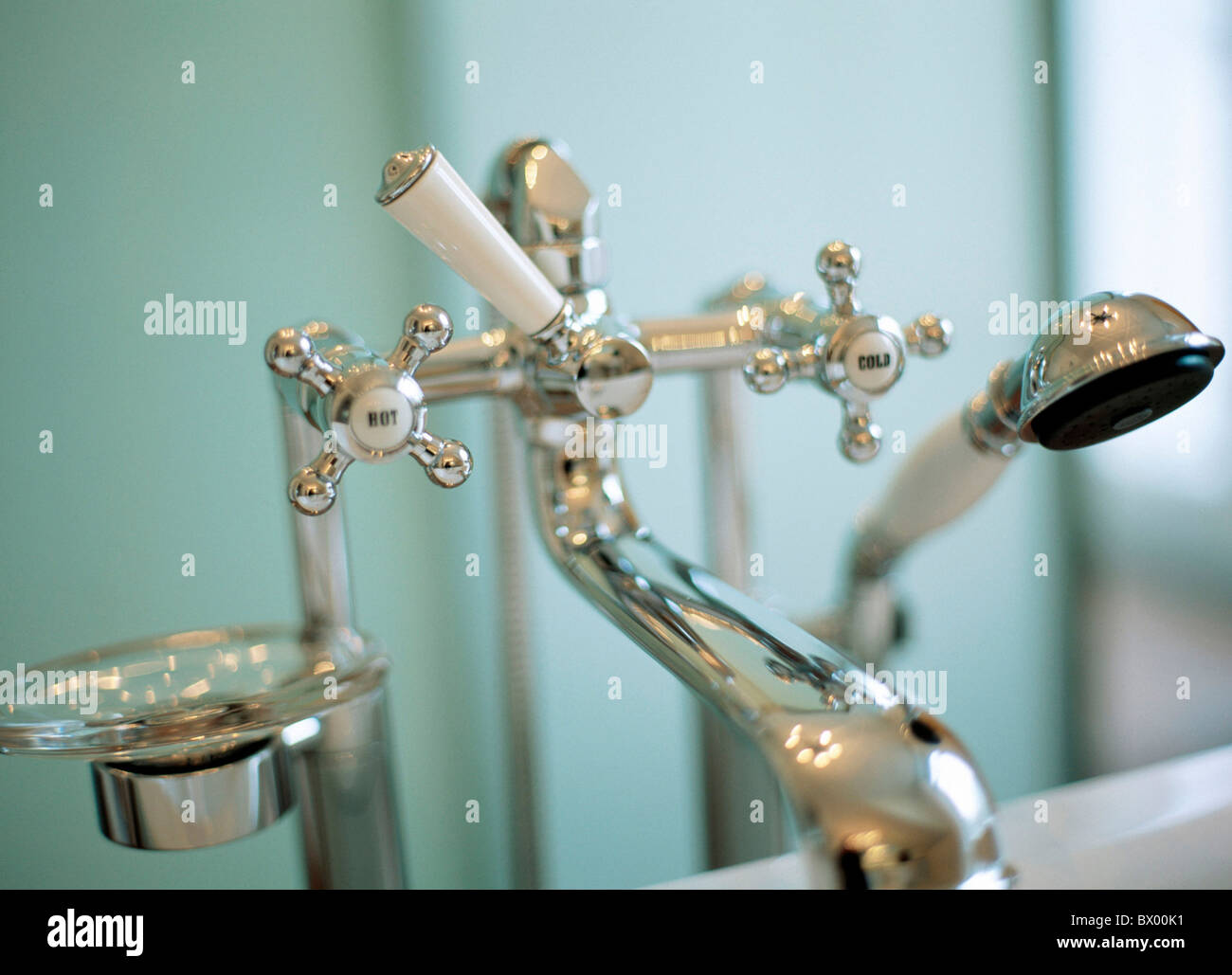 armatures fittings bathrooms Cold shower head house home Hot soap bowl ...