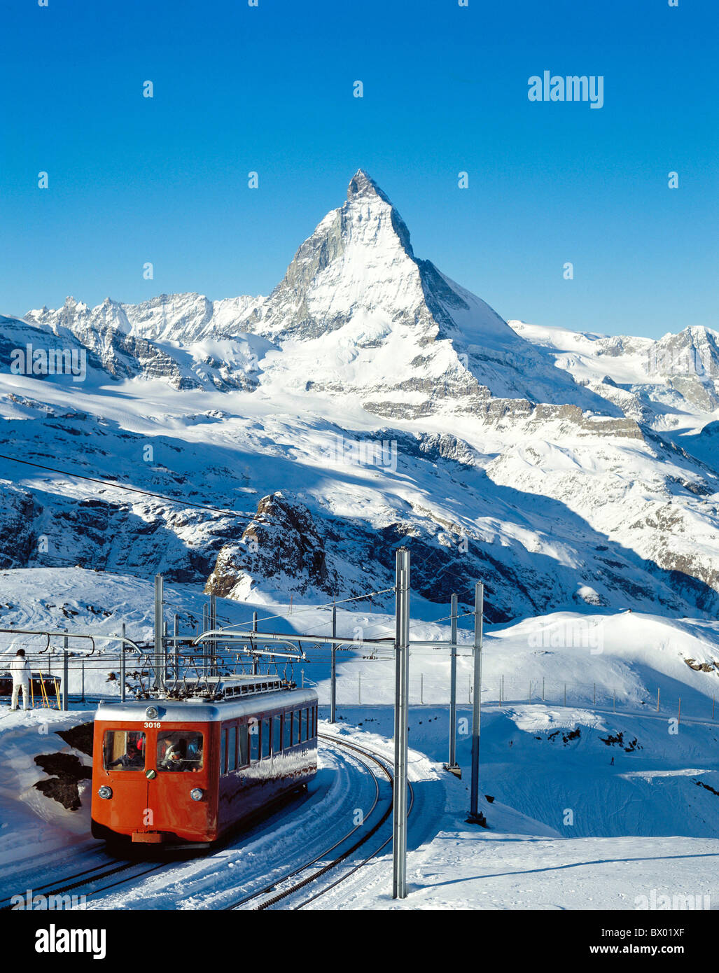 alpine Alps railway mountain road mountains Gornergrat railway canton ...