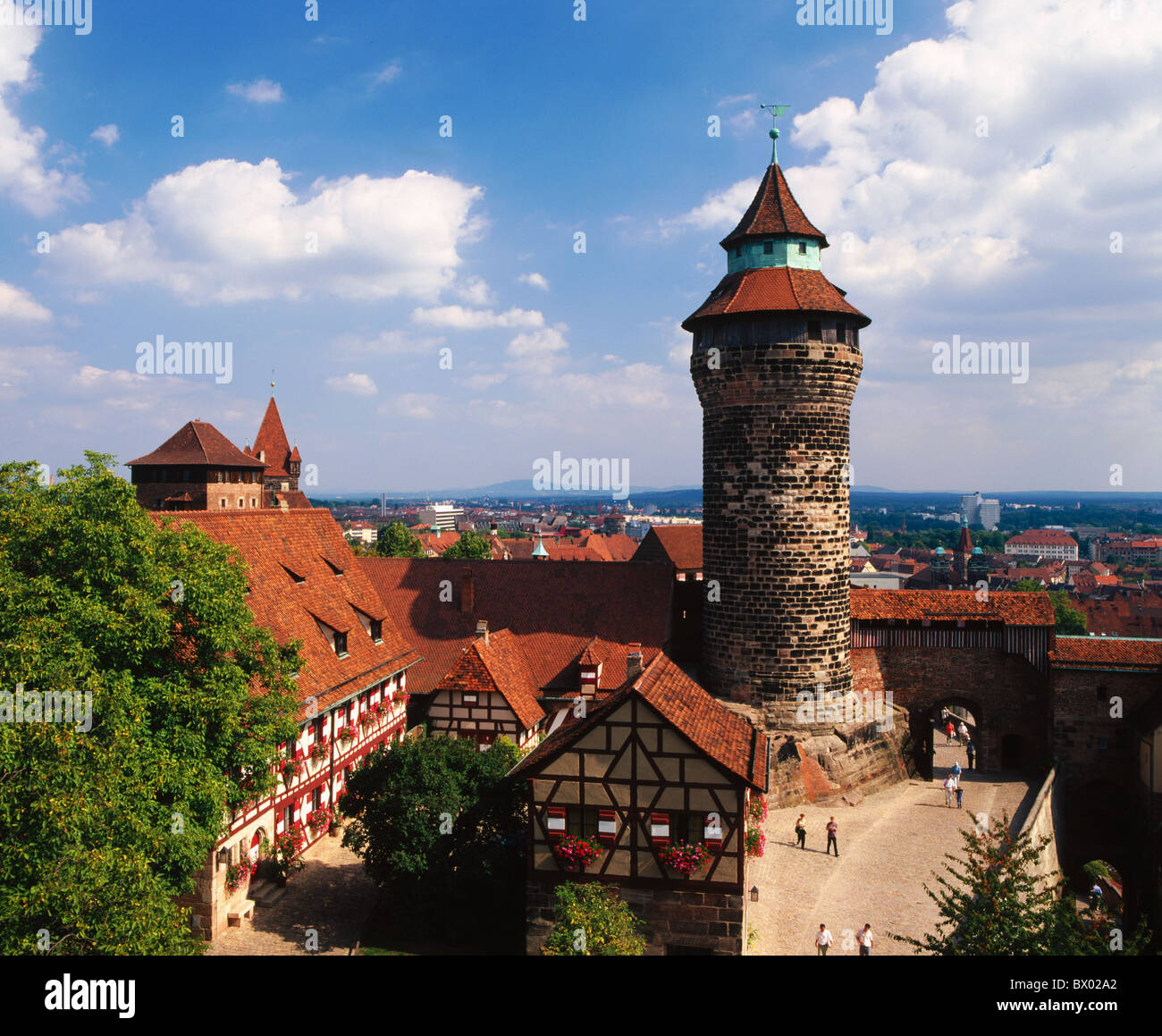 castle Germany Europe emperor's castle Nuremberg Bavaria Sinnwellturm ...