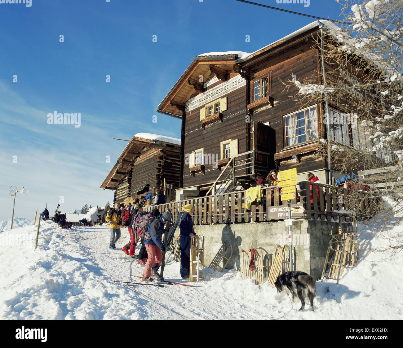 alpine Alps mountains mountain inn spare time house home canton ...