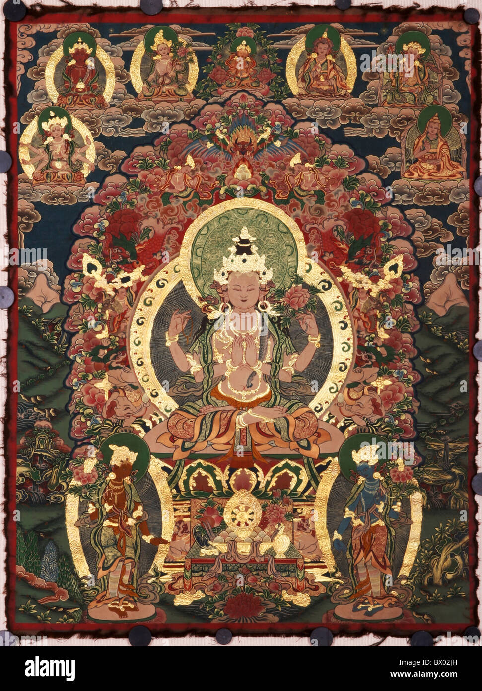 Exquisite Tangka, Tibet, China Stock Photo - Alamy