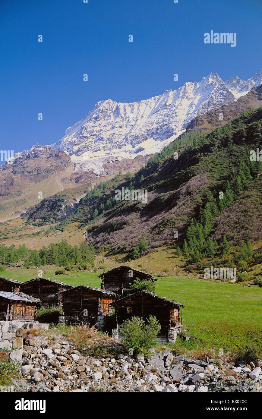 Switzerland Europe canton Bern Bernese Oberland alp huts great horn ...