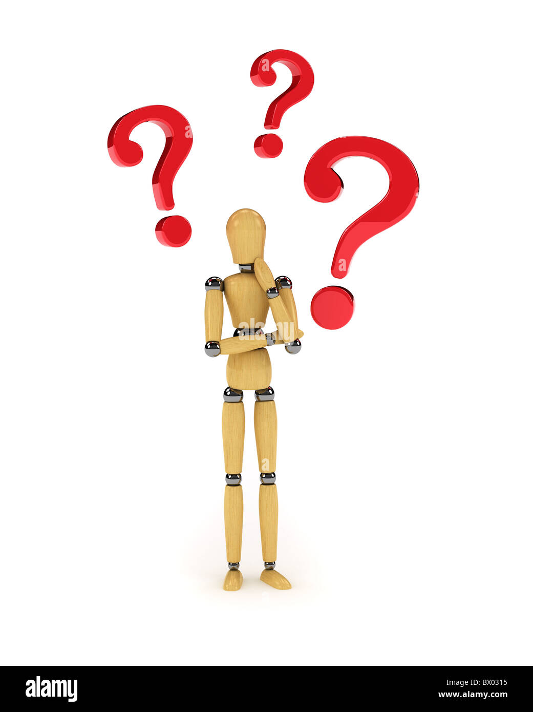 Confused artist's figure Stock Photo - Alamy