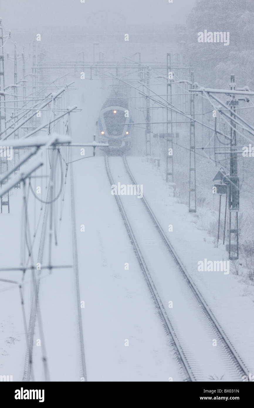 Winter train commuter hi-res stock photography and images - Alamy