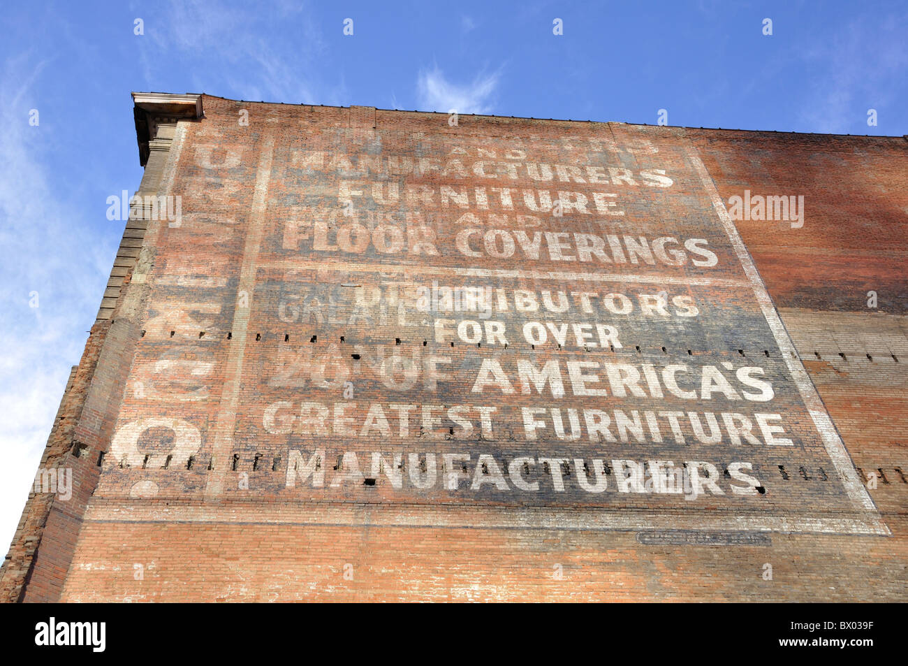 Building with old advertisement painted on it, Dallas, Texas, USA Stock ...