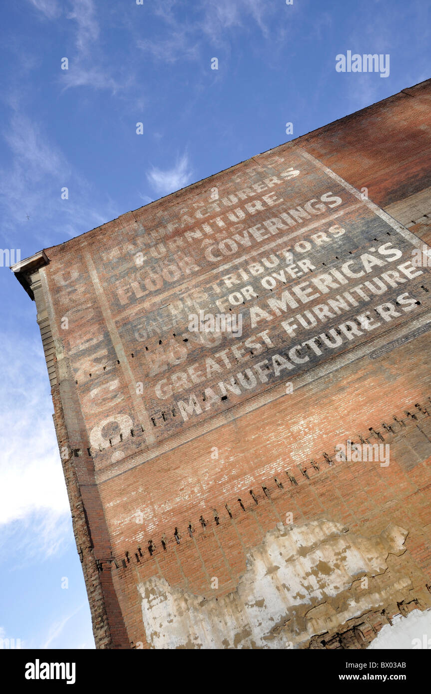 Building with old advertisement painted on it, Dallas, Texas, USA Stock ...
