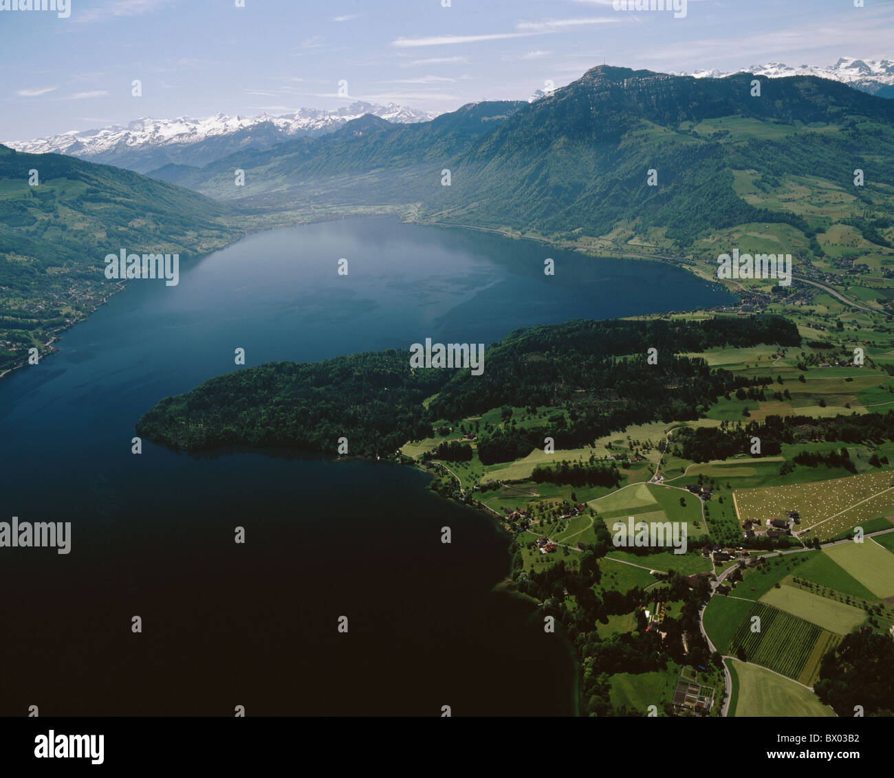 alpine Alps line of sight Arth Goldau aerial photo aerial view scenery ...