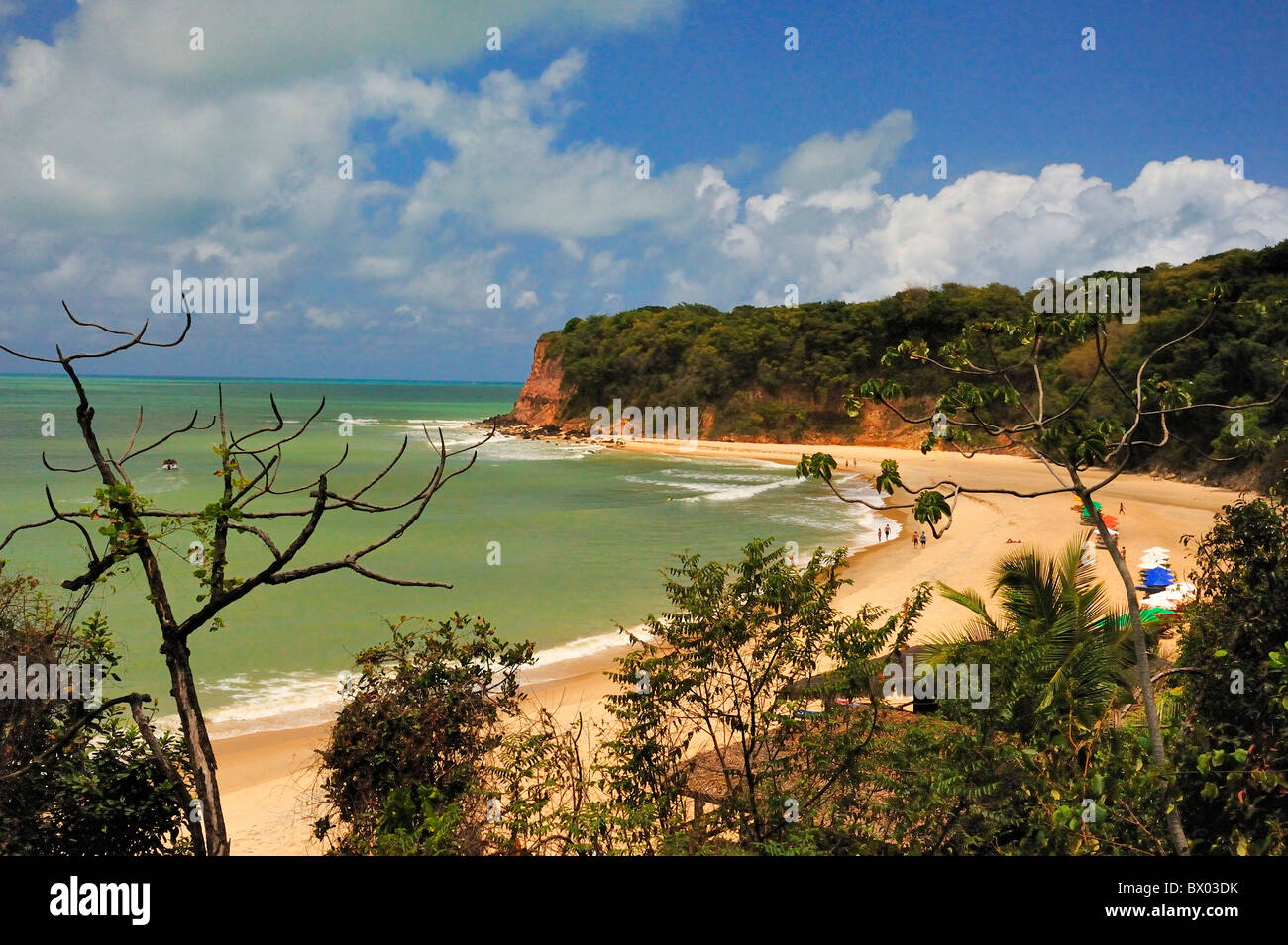 Elevated view of Praia do Madeiro Beach in Pipa, Brazil Stock Photo - Alamy