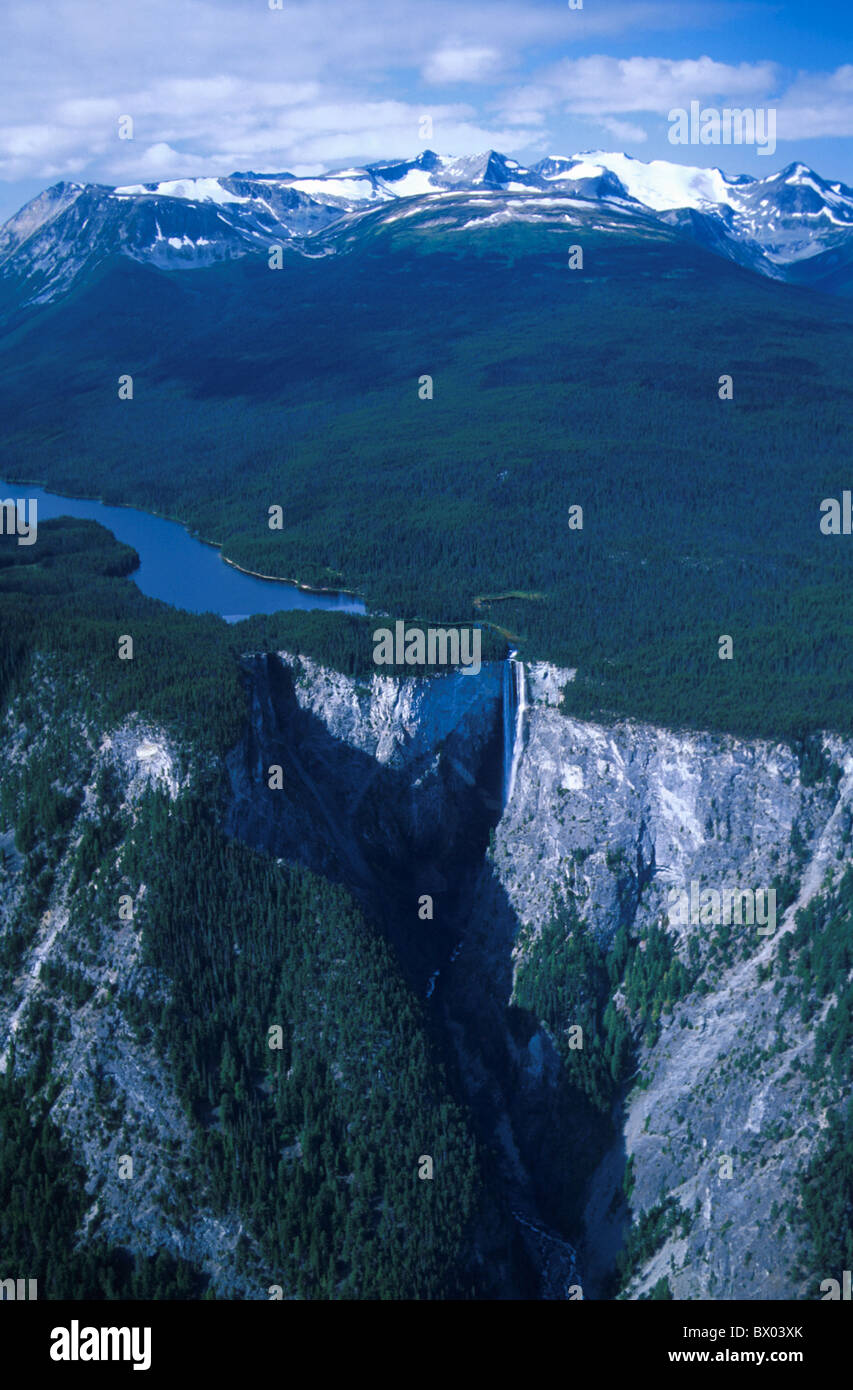 aerial photo British Columbia Canada North America America Hunlen Falls ...