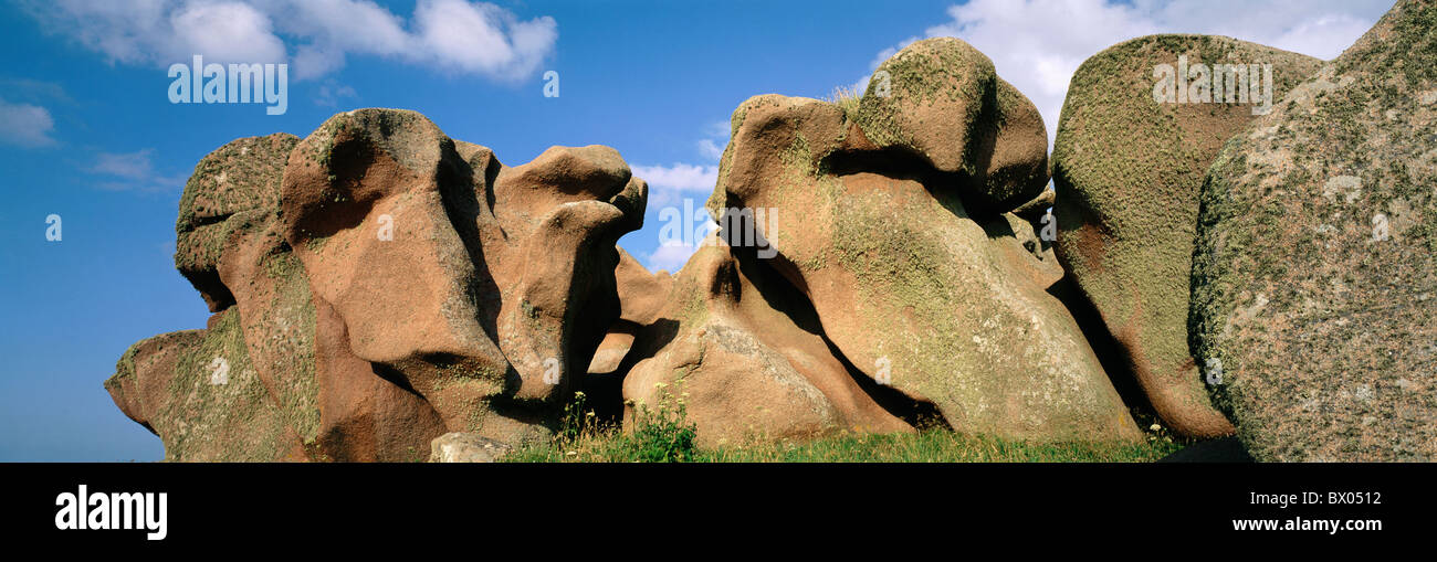 Brittany Cote de granite rose cliff cliff formations France Europe ...