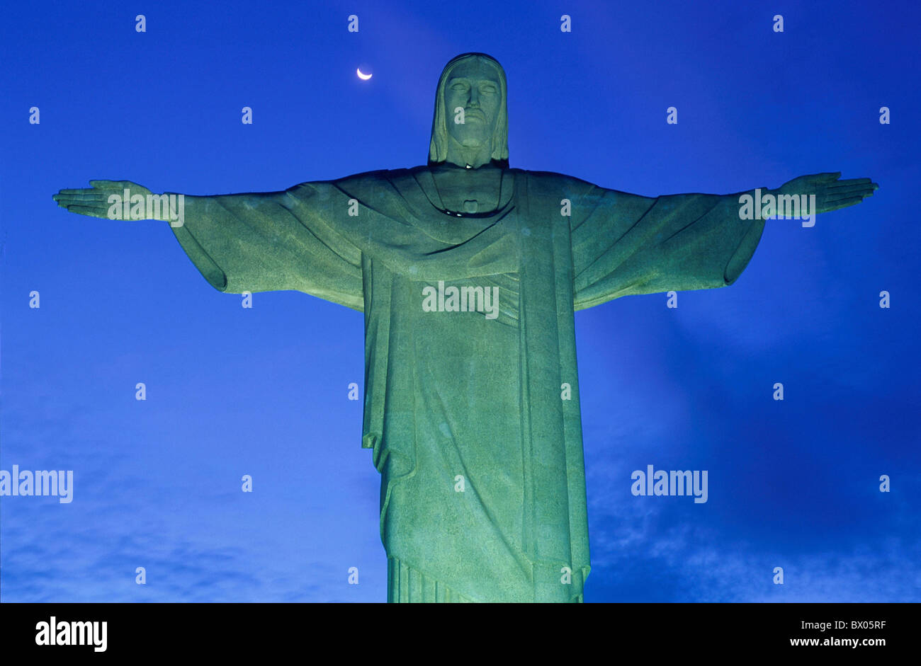Brazil South America Christo Corcovado Jesus moon Rio de Janeiro statue ...