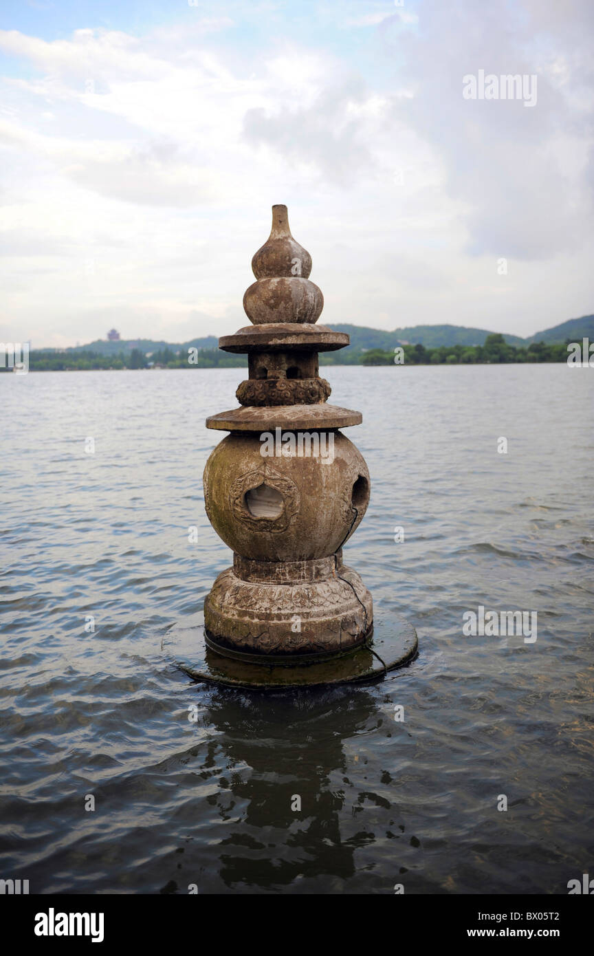 Three Pools Mirroring the Moon, West Lake, Hangzhou, Zhejiang Province ...