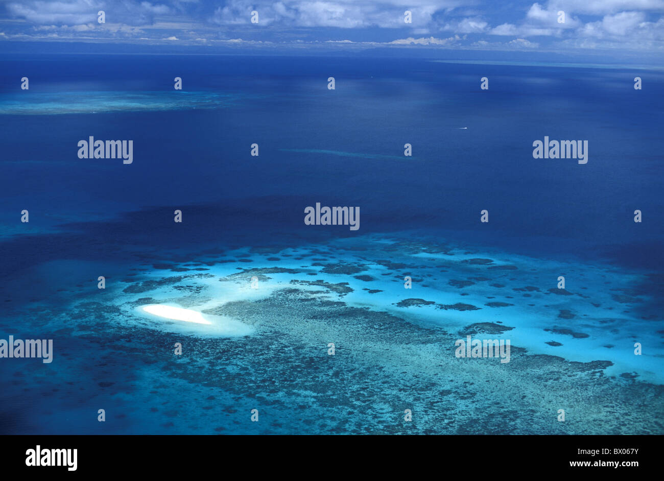 aerial photo Australia coral reef Great Barrier Reef overview ...