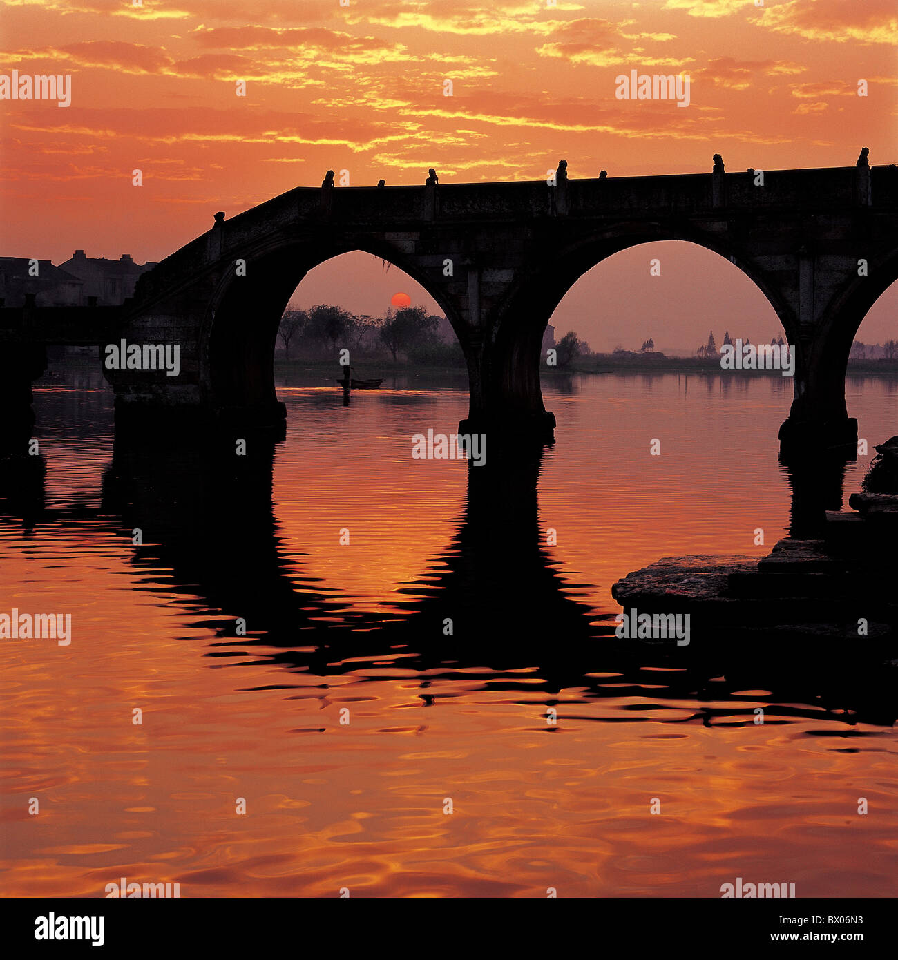 Jingkou Bridge, Taoyan, Shaoxing, Zhejiang Province, China Stock Photo ...