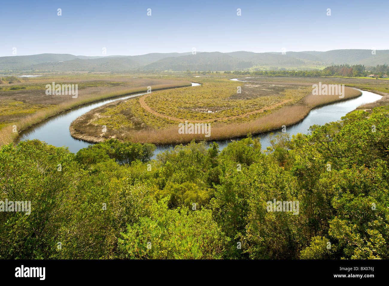The Bitou river in Plettenberg Bay as seen from the terrace of Emily ...