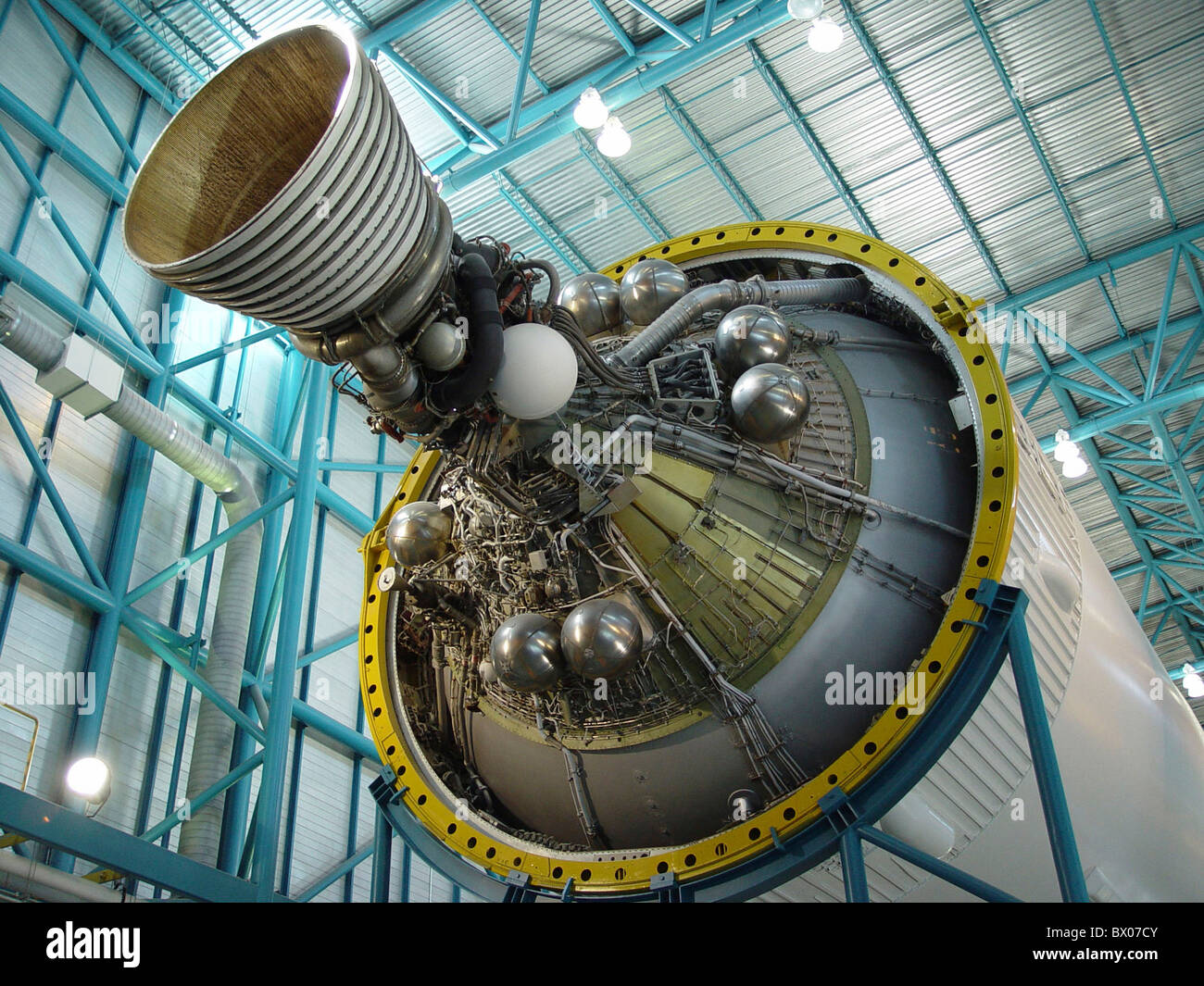 Apollo Saturn V cape Canaveral centre third step Florida hall inside J2 ...