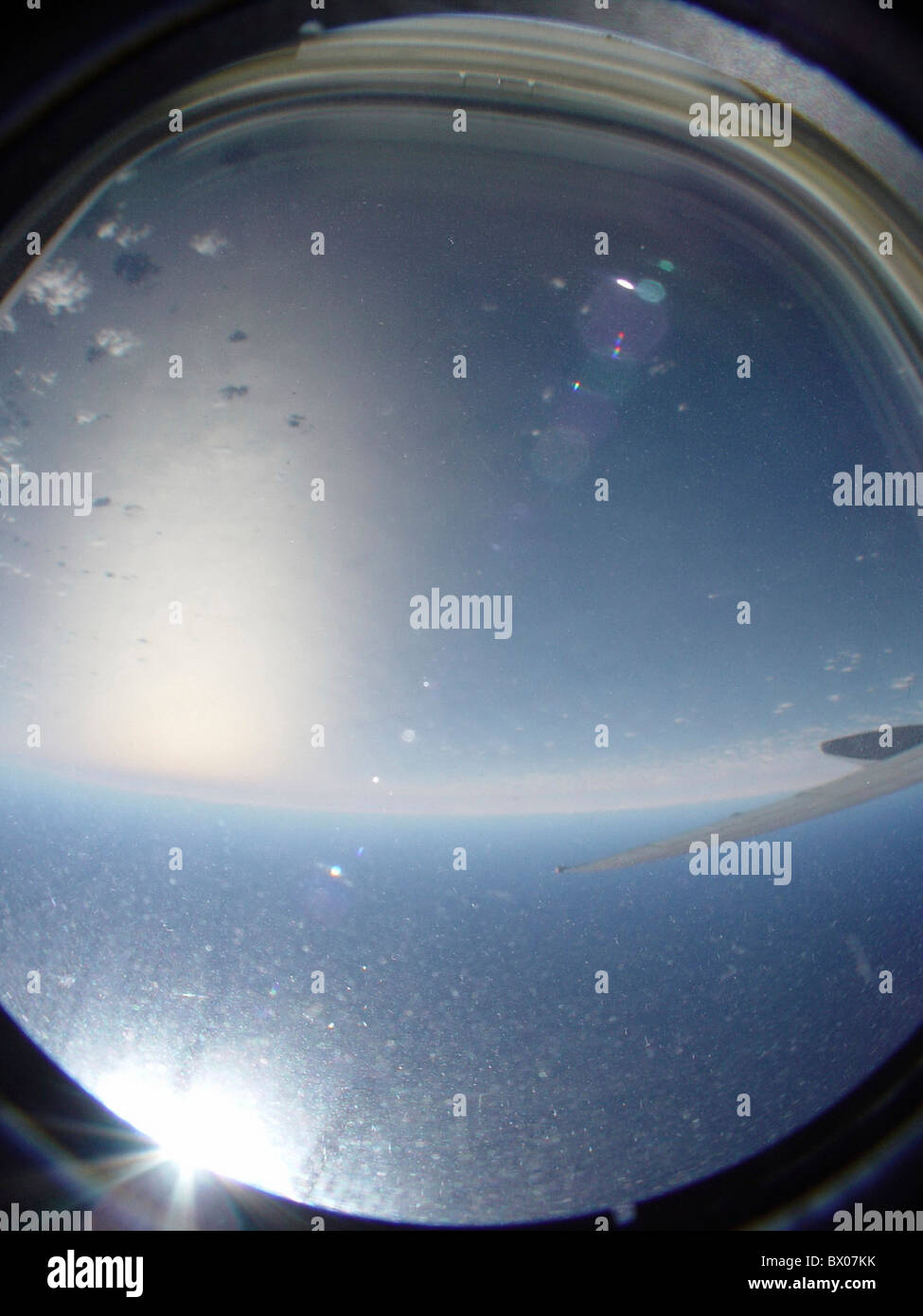 effect window holidays fish - eye Fisheye aviation wing airplane fly ...