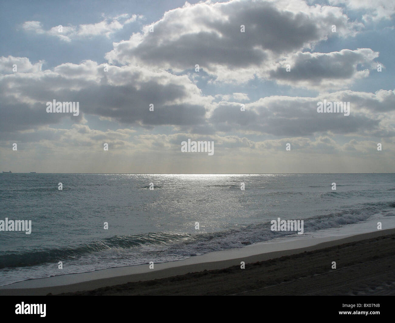dusk twilight Florida coast sea Miami Beach nature mood beach seashore ...