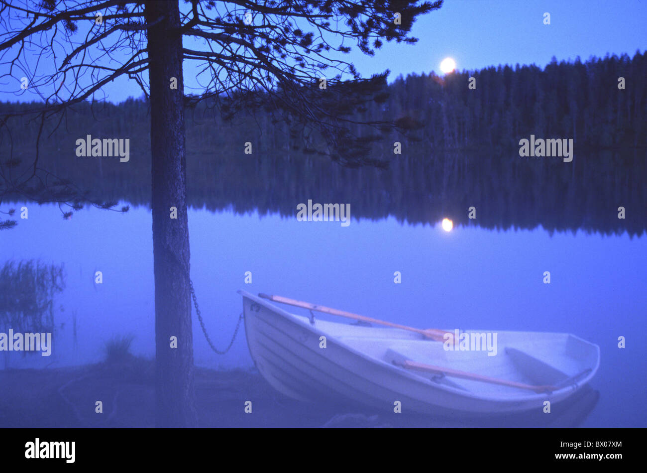 boat emotion Finland feeling emotion season scenery moon night nature ...