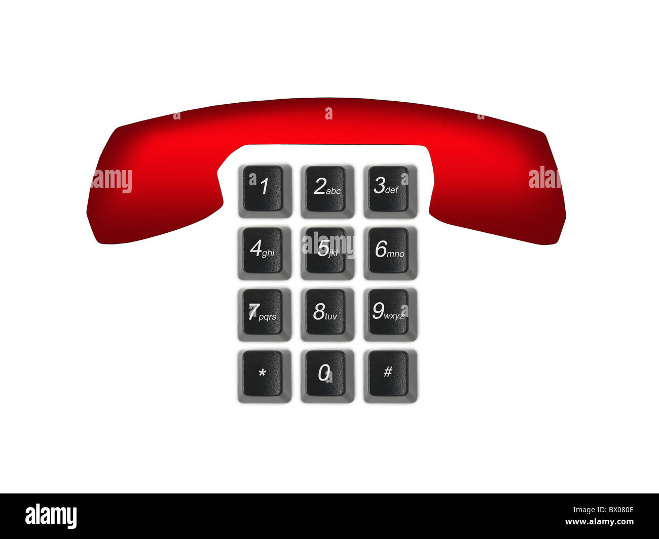 Keyboard keys for a phone isolated against a white background Stock ...