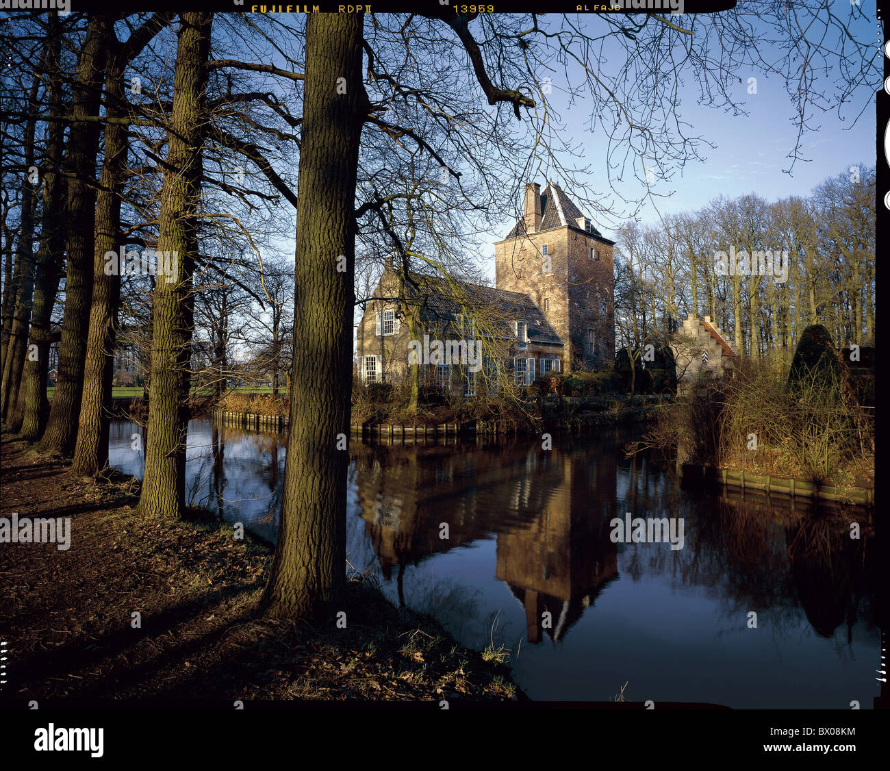 trees dyke building construction body of water Holland canal channel ...