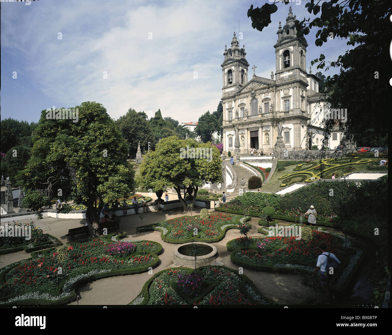 baroque trees flowers Bom of Jesus do Monte Braga garden garden church ...