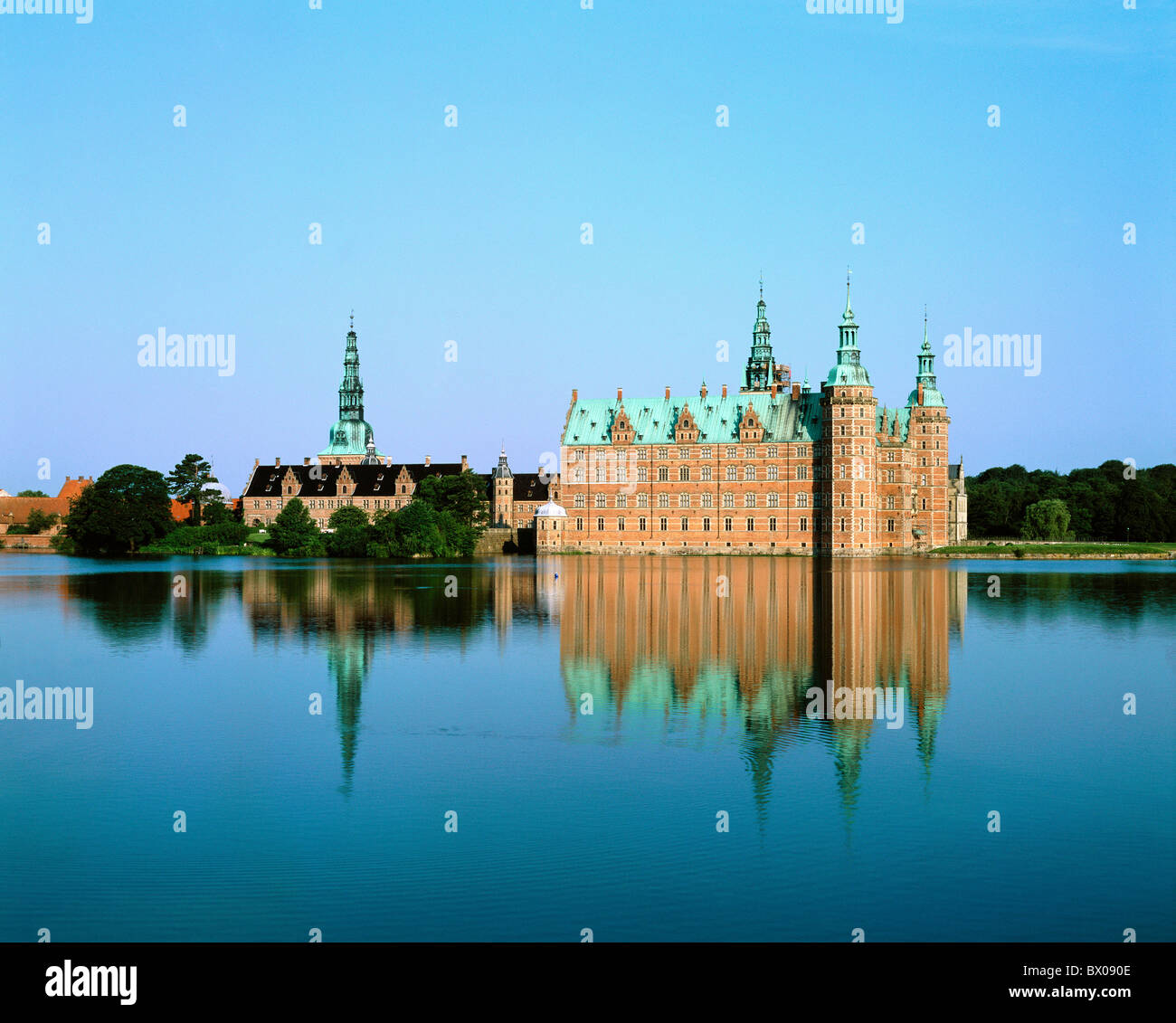 Denmark Europe Hillerod Renaissance castle castle Frederiksborg moated ...