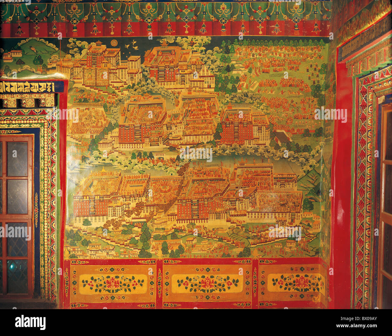 Exquisite wall painting potala palace hi-res stock photography and ...