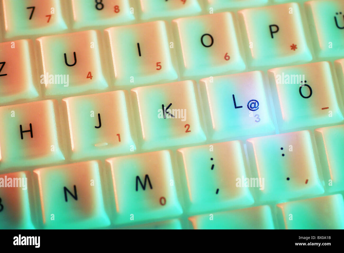 Mail Email 10634869 AT computer detail e EDP numbers symbols keyboard ...