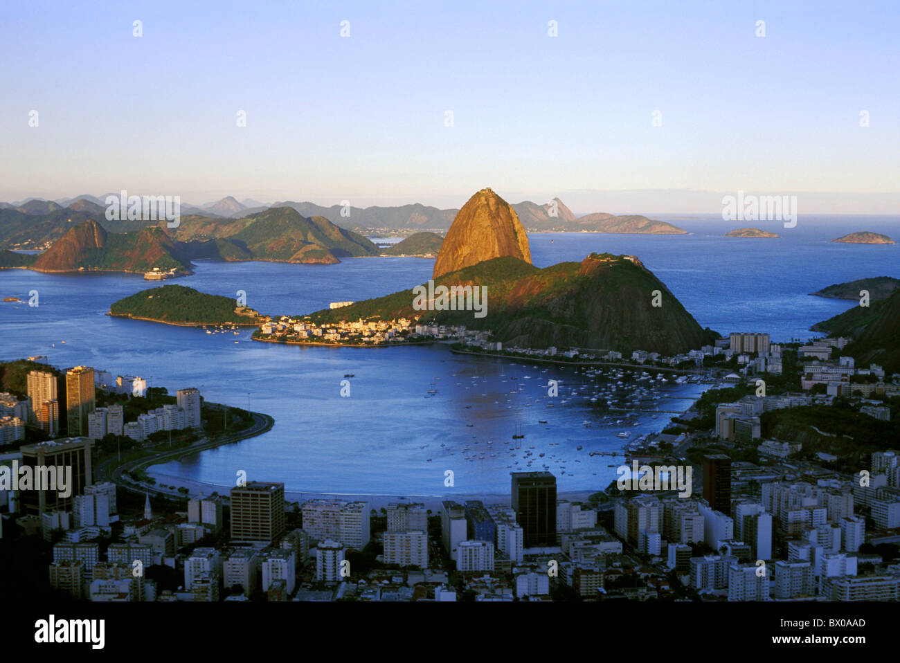 Brazil South America bay Guanabara Bay coast scenery sea Rio de Janeiro ...