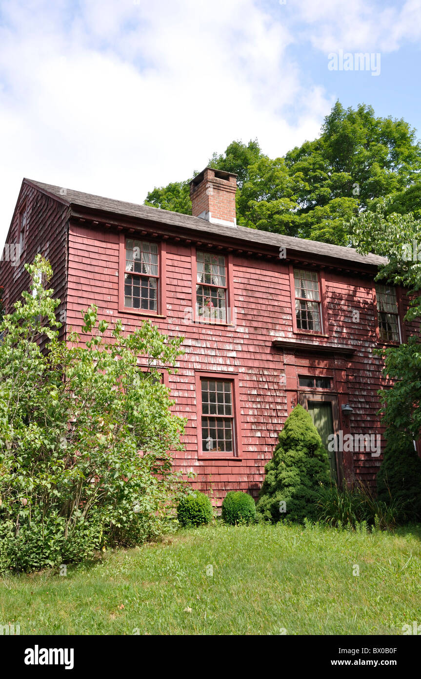 Old red house, Connecticut, New England, USA Stock Photo - Alamy