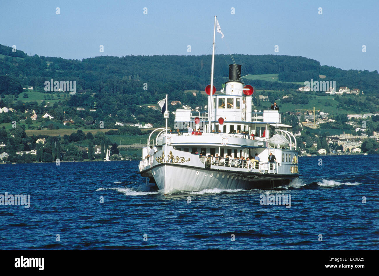 Horgen paddle steamer ship steamboat canton Zurich Switzerland Europe ...